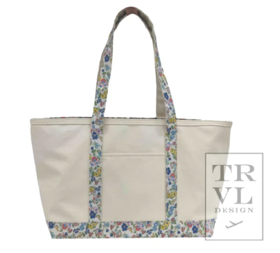 TRVL Design Coated Canvas Totes (Multiple Sizes) – KM Kreation Embroidery